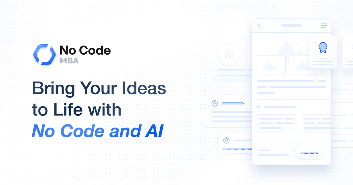 No Code MBA - Courses and tutorials to learn nocode